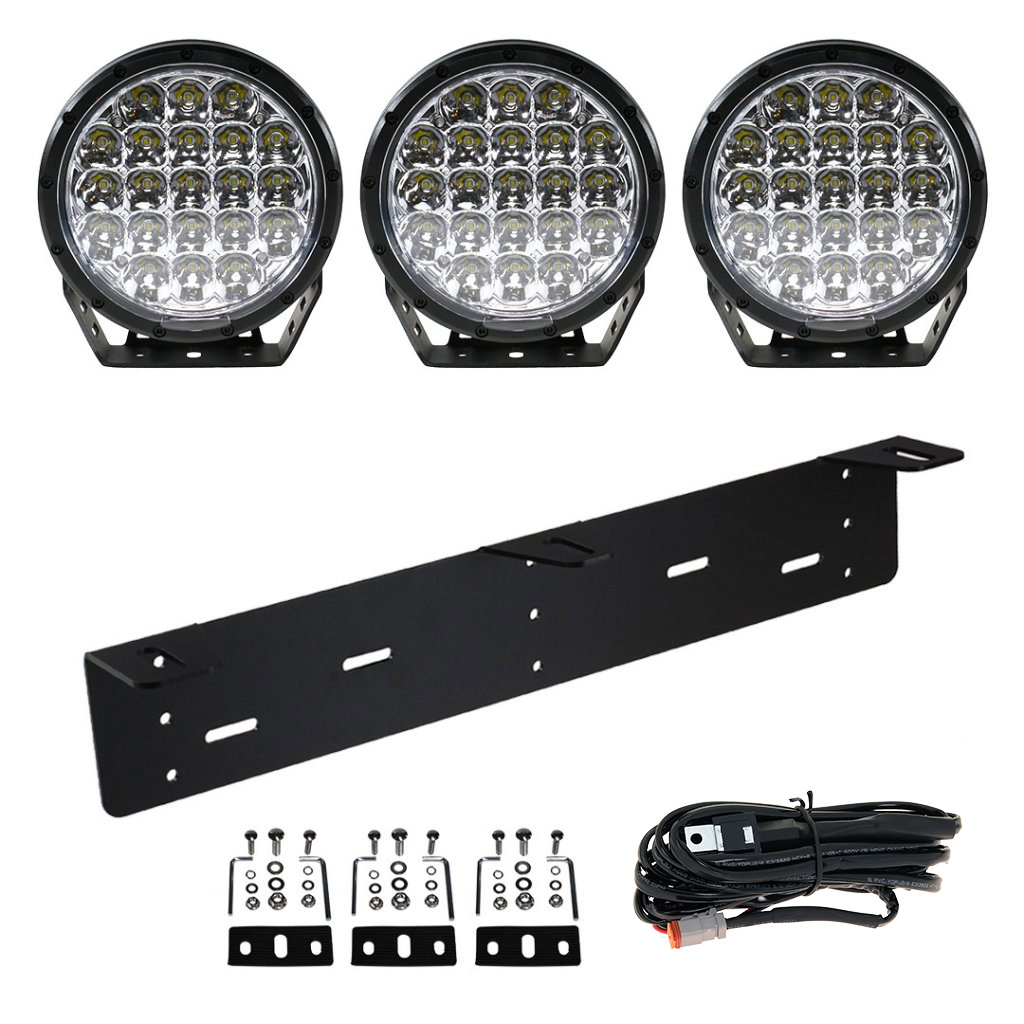 Volvo V70 2008-2016 Extraljuspaket 315W (3x LED 7" (18cm) extraljus ...